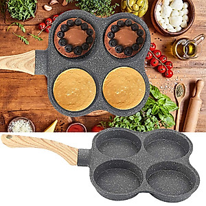 Multi Egg Frying Pan, 4 Hole Omelet Pan Non Stick Frying Pans Breakfast Pancake Maker for Induction Cooker Gas Stove