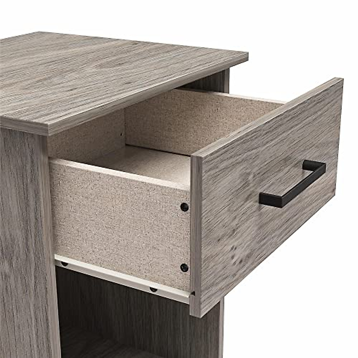 Ameriwood Home Edgewater Nightstand with Drawer, Grey Oak