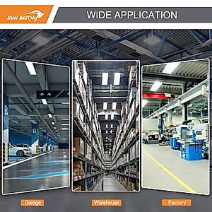 Run Bison 2FT LED Linear High Bay Fixture, 155W LED Shop Light, 20,925lm 135LM/W, 120-277V, 5000K Daylight Linear Hanging Light, UL&DLC Listed - 1PK