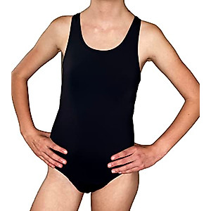 Looking Glass Clothing Company Leakproof One Piece Swimsuit for Girls/Tweens/Teens, Black, Large