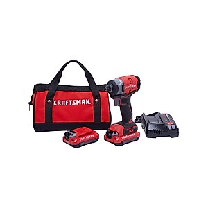 CRAFTSMAN V20 Max Impact Driver, Cordless, Variable Speed Trigger 2,800-3,500 RPM (CMCF810C2)