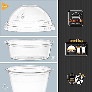 9 oz Plastic Parfait Cups with 2 oz Inserts & Lids 50, Sets 9 OUNCE Yogurt Containers