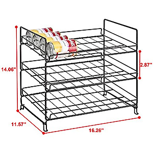 2 Pack- SUFAUY Can Rack Organizer, Stackable Can Storage Dispenser Holds up to 72 Cans for Kitchen Cabinet or Pantry, Bronze