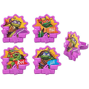 TMNT Teenage Mutant Ninja Turtle Power 24 count Cupcake Rings Toppers
