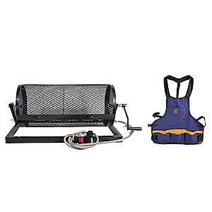 Santa Barbara Chili Roaster CRBBQ-Kit 5 Burner Hatch Chile Roaster Propane Roaster Drum, Regulator & Apron Kit