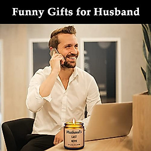 Gifts for Husband from Wife, Funny Birthday Anniversary Presents for Him from her, Gag Romantic Valentines Candles for Men, Personalized I Love You Gifts for Couples Best Boyfriend Man Male