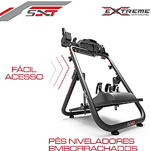 Extreme Sim Racing Wheel Stand Cockpit SXT V2 Racing Simulator - Racing Wheel Stand Black Edition For Logitech G25, G27, G29, G920, Thrustmaster And Fanatec - Heavy Dutty and Foldable