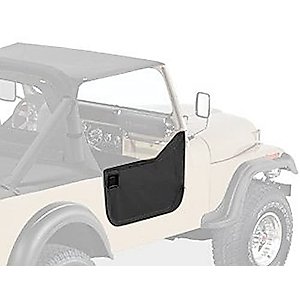 Bestop 5303801 Black Lower Fabric Half Doors for 1980-1995 CJ7/Wrangler