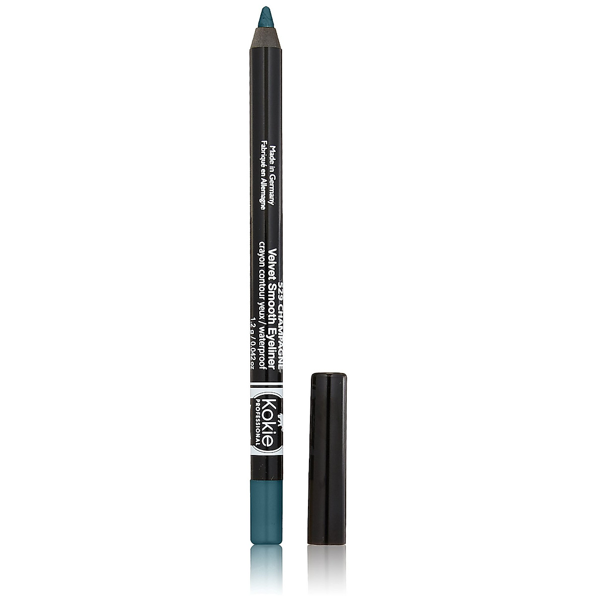 Kokie Cosmetics Waterproof Velvet Smooth Eyeliner Pencil, Forest Green, 0.042 Ounce