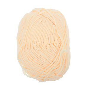 IMIKEYA 50g Milk Cotton Yarn Skeins, Cotton Chunky Hand- Woven Crochet Knitting Wool Yarn Warm Yarn for DIY Adults and KidsCrocheting Sweaters Hats Scarves (Beige Yellow)