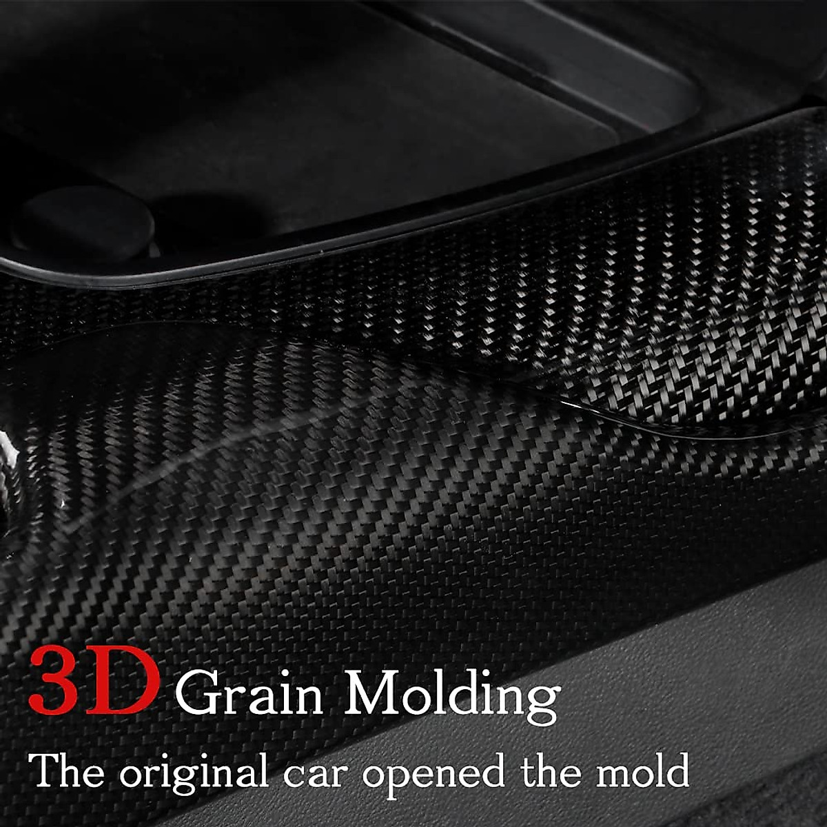 JSWAN Real Carbon Fiber Center Consoles Gear Shift Frame Side Cover Fit for Toyota Supra GR A90 MK5 Gear Shift Panel Trim Sticker Central Control Dashboard Cover