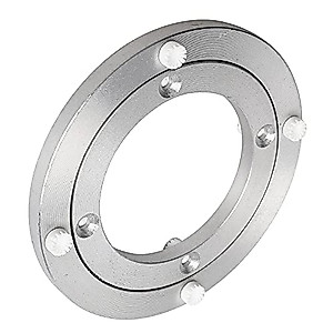 Buachois Aluminum LazySusan Heavy Duty Metal Rotating Bearing Turntable Ring SwivelPlate Hardware for Glass Top Wood Top (5.5inch)