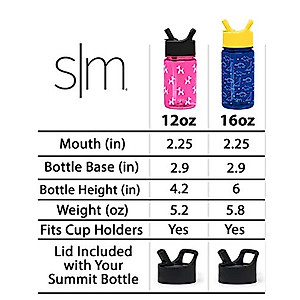 Simple Modern Disney Kids Water Bottle Plastic BPA-Free Tritan Cup with Leak Proof Straw Lid | Reusable and Durable for Toddlers, Boys, Girls | Summit Collection | 16oz, Minnie Mouse Retro