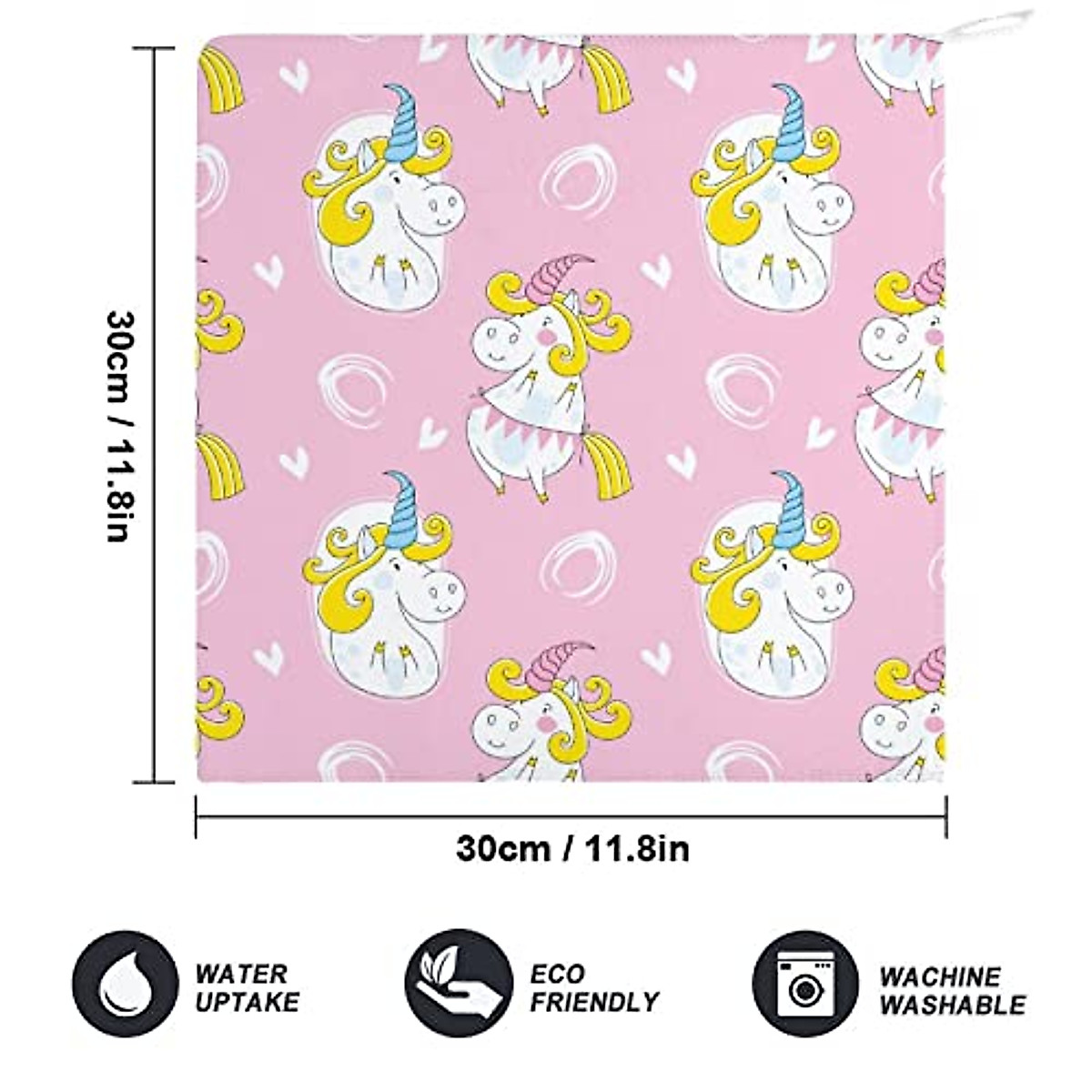 Lurnise Hand Towel Unicorn Hand Towels Dish Towel Lanyard Design for Bathroom Kitchen Sports
