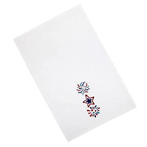 Cackleberry Home Patriotic Americana Kitchen Towel Set - One Each Embroidered, Woven, and Printed