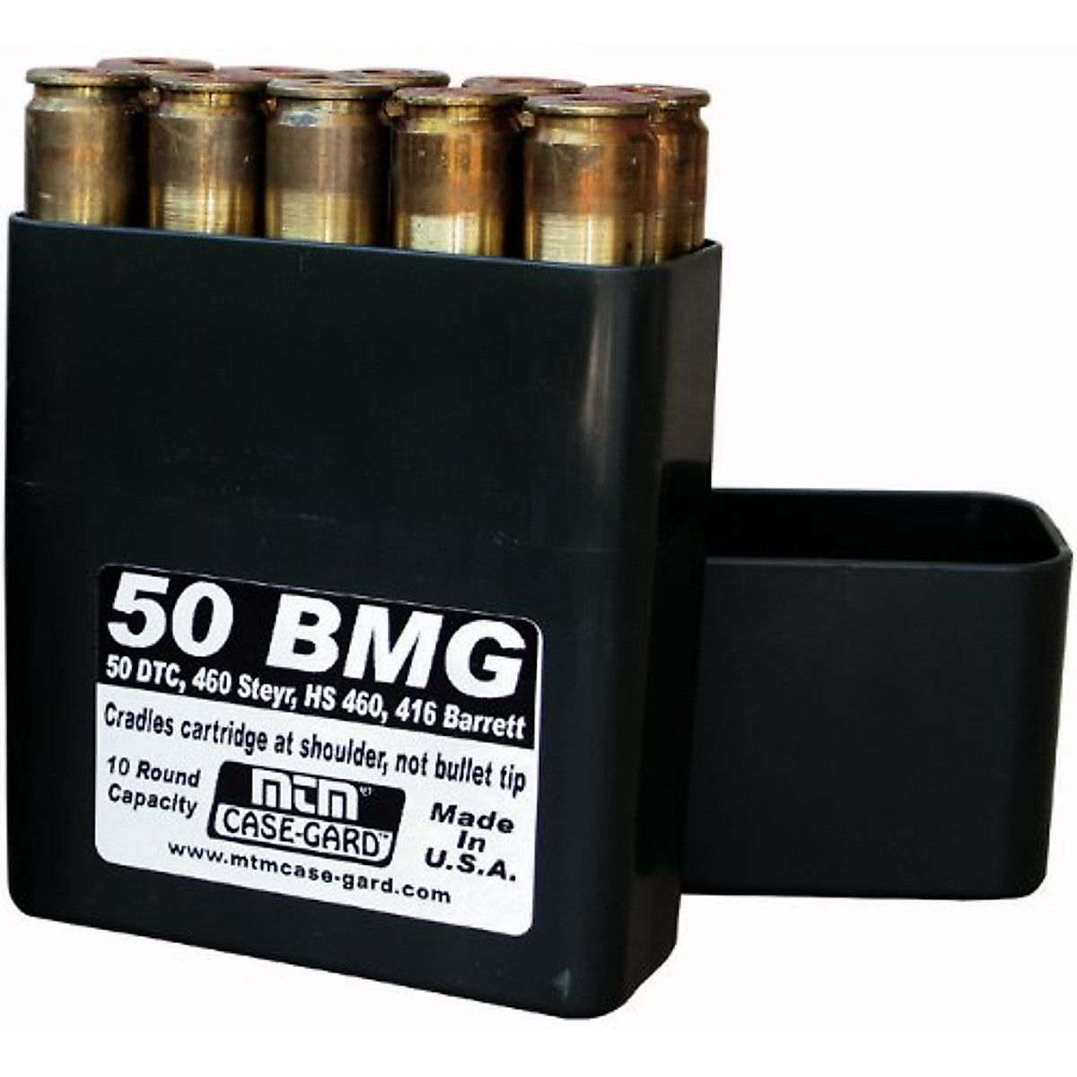 MTM 10 Round Slip-Top Ammo Case 50 BMG, 416 Barrett (Black)