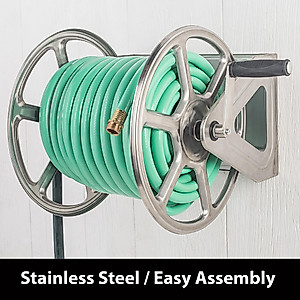Liberty Garden Products 709-S2 Hose Reel, Stainless Steel
