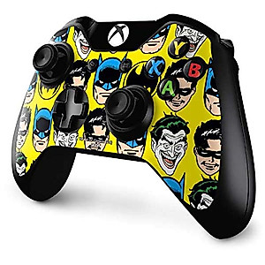 Skinit Decal Gaming Skin Compatible with Xbox One Controller - Officially Licensed Warner Bros Batman Robin Joker All Over Print Design