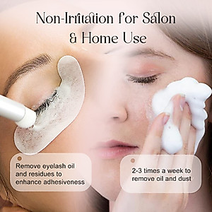 ALLOVE Lash Shampoo Concentrate 5ml*10, Sensitive and Non-irritation Lash Extension Cleanser Shampoo Salon & Home Use - Unscented