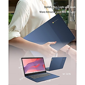 Lenovo Chromebook Laptop Computer, 14 FHD IPS Touchscreen Light PC, 8-Core MediaTek Kompanio 520, 4GB RAM, 64GB eMMC, Chrome OS, Wi-Fi 6, Long Battery Life, USB-C