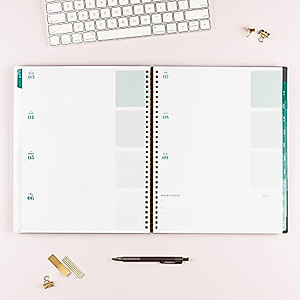 Blue Sky inkWELL Press for 2023-2024 Academic Year Weekly and Monthly Planner, 8.5' x 11', Flexible Cover, Wirebound, Ombre Diamond Charcoal (136451)