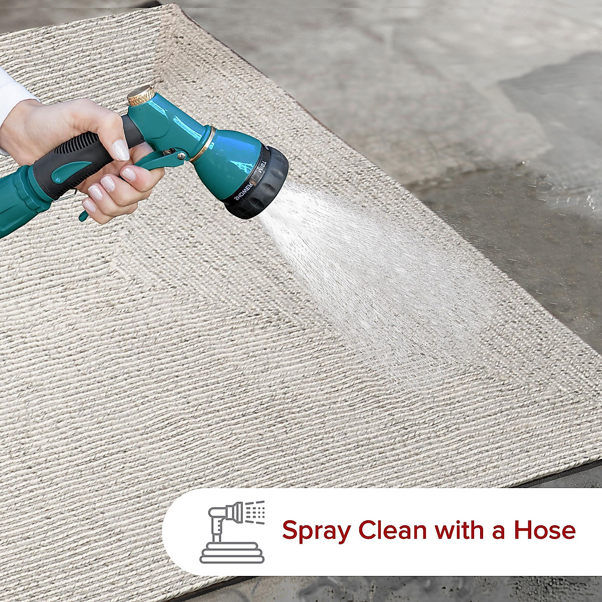 nuLOOM Braided Indoor/Outdoor Area Rug, 5' Round, Wynn Ivory