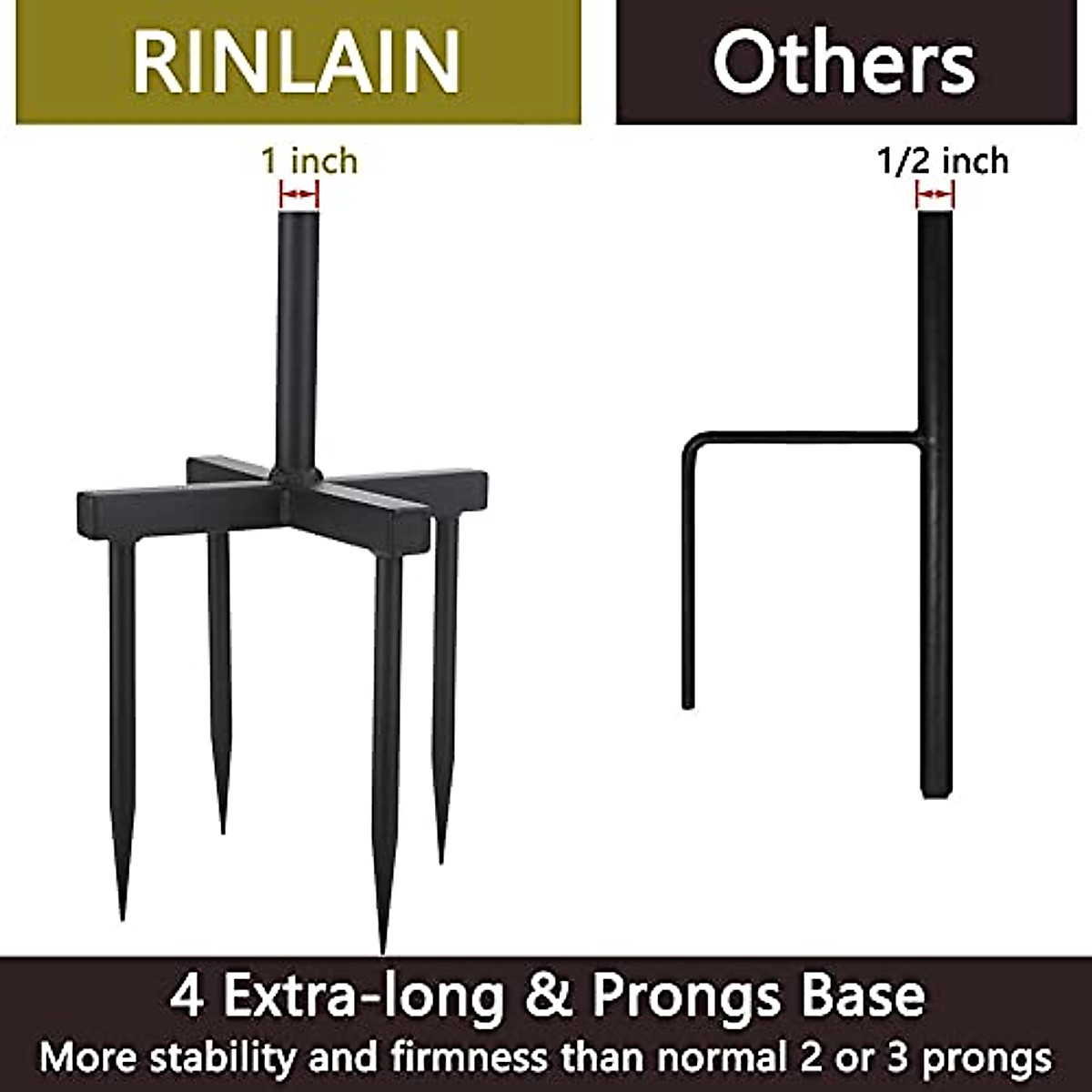 String Light Poles for Outdoor Lights 2 Pack,100 Inch Height Adjustable Metal Stand Pole with Hooks Hanging Lights，Garden, Backyard, Patio Lighting Parties, Wedding (Black)