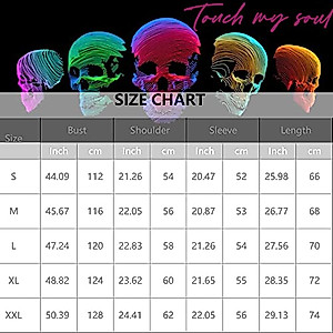 NUFR Unisex Skull Skeleton Zip Up Hoodie Vintage Jacket Goth Harajuk Grunge Sweatshirt For Men and Women Black2