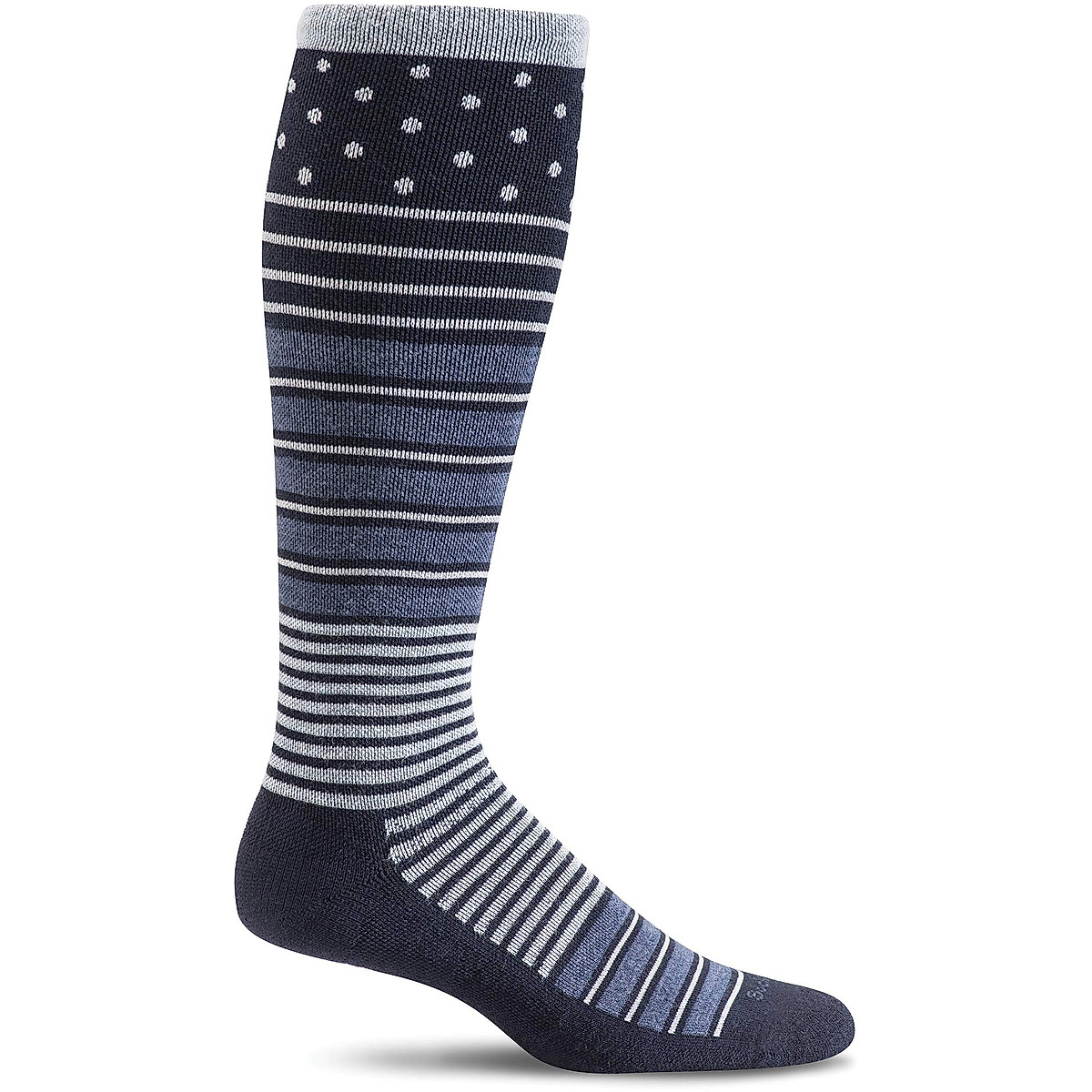 Sockwell Women's Twister Firm Graduated Compression Sock, Navy - M/L