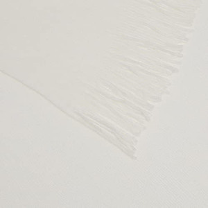 Spotgrowth Twin Throw Blankets for Sofa Warm Acrylic Knit Blanket Durable Lightweight Decorative Blanket Tassel Bed Blanket for All Season Machine Washable 50 x 60 Inches,White, (SP210714)