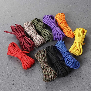 SEWACC 30 Pcs 3 String 3m Length Climbing Utility Cord Survival Umbrella Rope DIY Braiding Rope