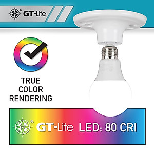GT-Lite A19 LED Light Bulbs 10 Packs, 60W Equivalent, 5000K Daylight, 9W 800 Lumens LED Bulbs, E26 Base Standard Light Bulbs