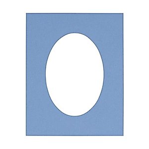 CountryArtHouse Brittany Blue Acid Free 16x20 Oval Picture Frame Mat with White Core Bevel Cut for 14x17 Pictures - Fits 16x20 Frame - Pack of 1 Matboard