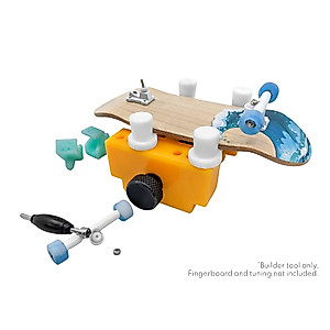 Teak Tuning Fingerboard Complete Builder Vise Tool - for Easy Truck Mounting & Tuning Adjustments - Zen Yellow Colorway