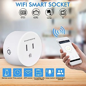 Smart Plug, WiFi Light Switch, Outlet Timer, Amazon Alexa Google Home Voice, APP and Remote Control, Smart Devices, Gadgets, Home Improvement Outlet Extender, 2.4ghz Network, Pack of (1)