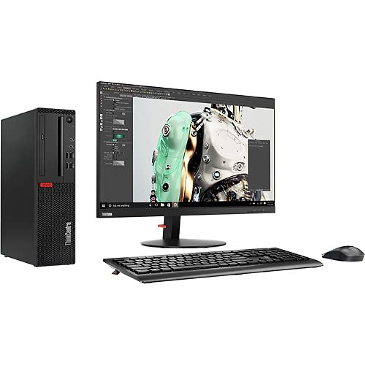 Lenovo M710S SFF Desktop Intel i7-7700 UP to 4.20GHz 32GB DDR4 New 1TB NVMe M.2 SSD Wireless Keyboard & Mouse Built in WiFi & BT Win10 Pro(Renewed)