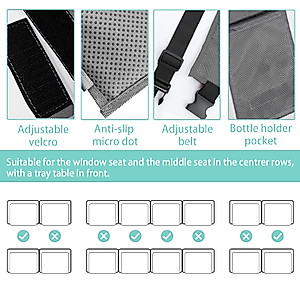 Airplane Footrest for Kids-Portable Toddler Travel Foot Hammock Airplane Seat Extender Leg Rest for Children (Gray)