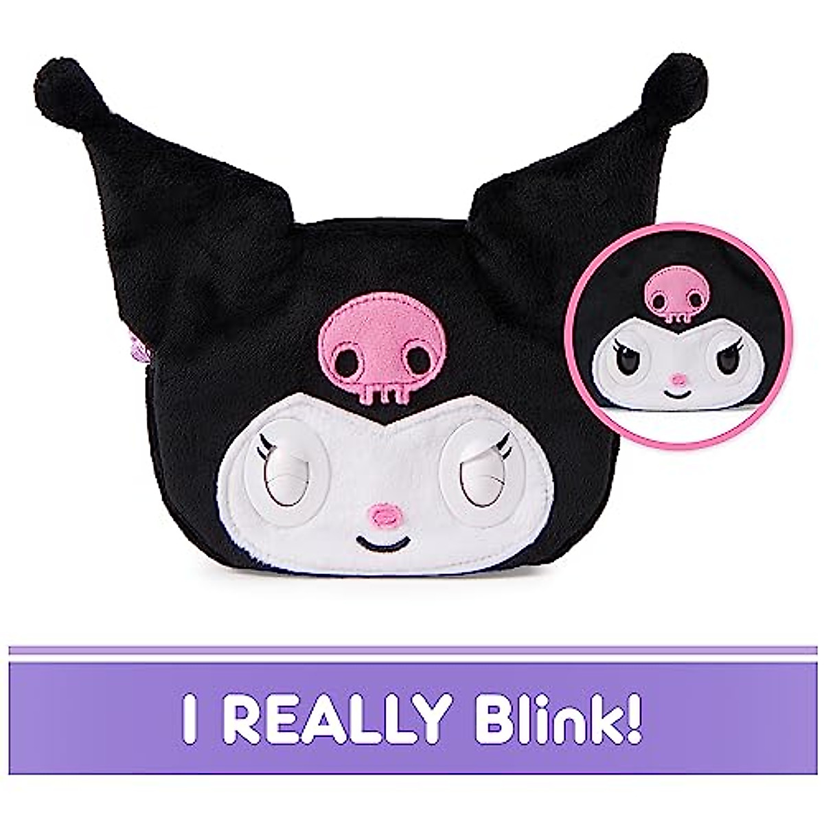 Purse Pets, Sanrio Hello Kitty and Friends, Kuromi Interactive Pet Toy & Crossbody Kawaii Purse, Over 30 Sounds & Reactions, Girls & Tween Gifts