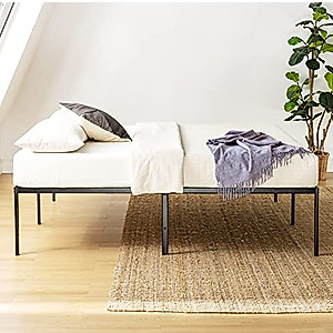 Best Price -Mattress 18 Inch Metal Platform Bed, Heavy Duty Steel Slats, No Box Spring Needed, Easy Assembly, Black, Queen