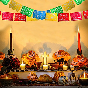 Mexican Party Banner Artificial Monarch Butterfly Plastic Day of The Dead Papel Picado and Halloween Fake 3D Monarch Butterfly for Mexican Party Day of The Dead Party Favors