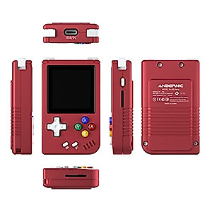 RG Nano Retro Handheld Game Console Keychain - Portable Game Mini Aluminum Alloy with 1.54 Inch IPS Screen - 64G TF Card Pre-Installed 5405 Games - Supports Clock Hi-fi Speaker Music Player Function