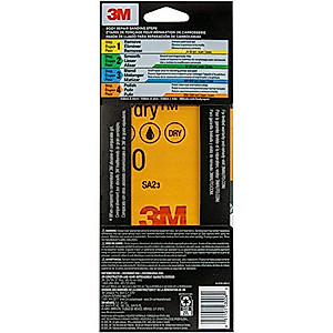 3M Wetordry Sandpaper, 03006, Assorted Grits (1000, 1500, 2000, 2500), 3 2/3 in x 9 in, 5 sheets total per pack