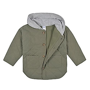 GerberBaby BoysToddler Hooded Quilted JacketGreen18 Months