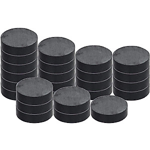 RAM-PRO 100-Piece Powerful Magnetic Full Round Ferrite Solid Magnet Discs (3/4" x 1/4") – Universal Use on Frigidaire’s, Bulletin Boards & Arts-Crafts Projects, Etc.