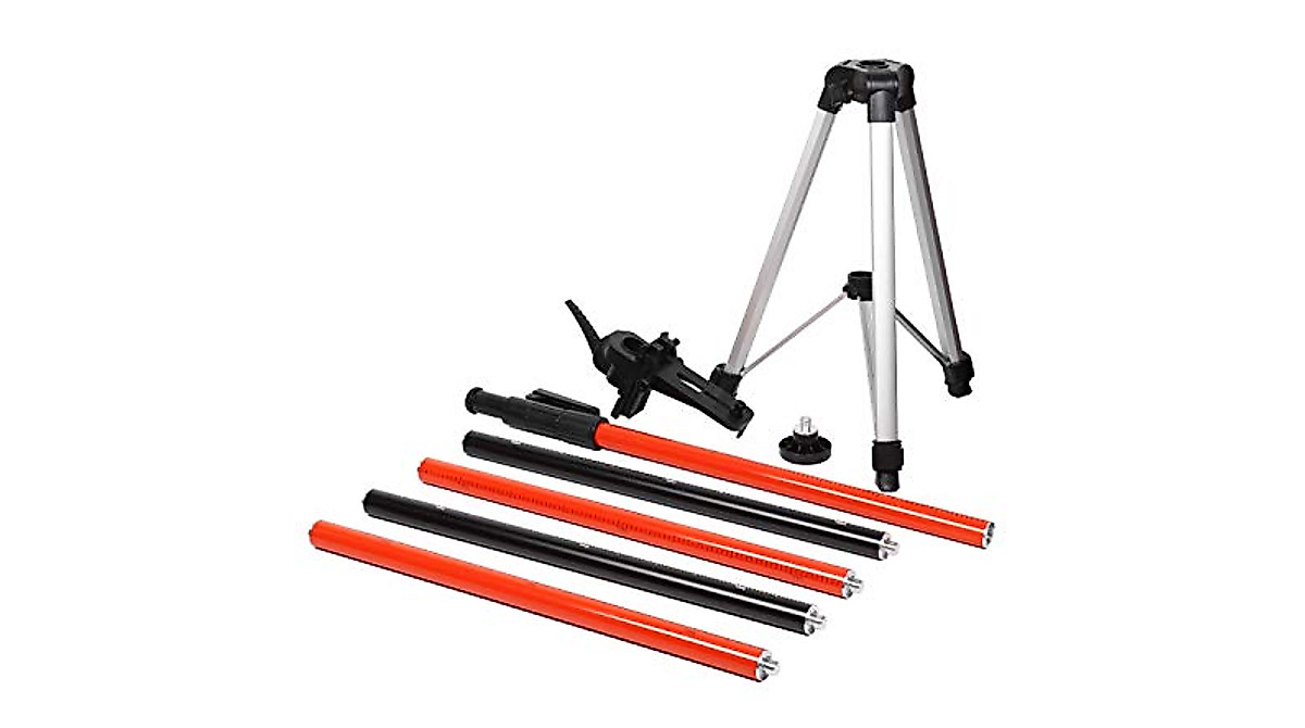 Telescoping Laser Level Support Pole with Tripod
