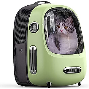 PETKIT Pet Backpack Carrier for Cats and Puppies, Ventilated Cat Backpack Carrier with Inbuilt Fan & Light, Comfort with Padded Strap for Travel, Hiking, Walking & Outdoor, Lightweight and Spacious