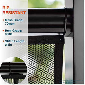 Roving Cove Stair Banister Guard 10ft x 3ft, Railing Safety Net for Baby Proofing, Child Safety Gate Cover, Balcony Mesh Netting, Ebony Black