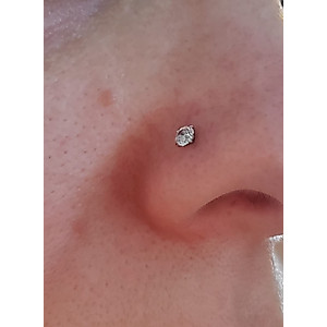 MODRSA Fake Nose Stud Fake Nose Ring Stud Mgentic Nose Stud Fake Stud Noes Ring Magnet Nose Ring Magnet Nose Piercing 3mm