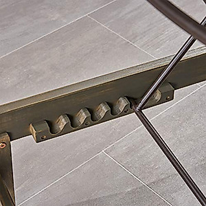 Christopher Knight Home Summerland Outdoor Mesh Chaise Lounge with Acacia Wood Frame, Grey Finish / Dark Grey Mesh