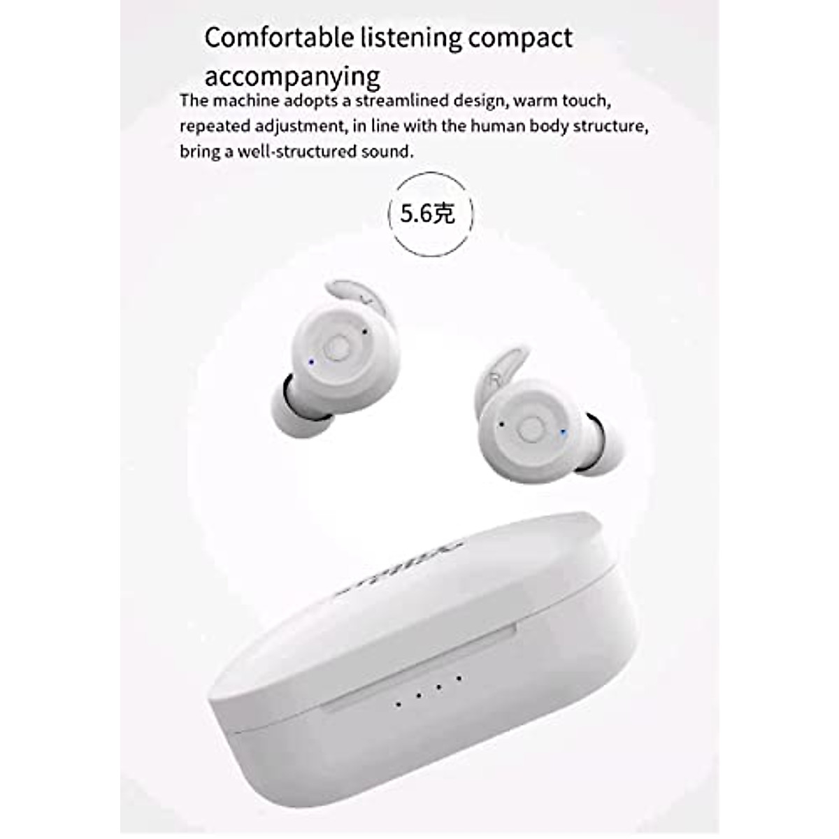 Wireless Bluetooth Earphone Sports Waterproof TWS Wireless Headphones HiFi Stereo Earbuds Noise Cancelling Headset with Mic (T20 Black-Button)